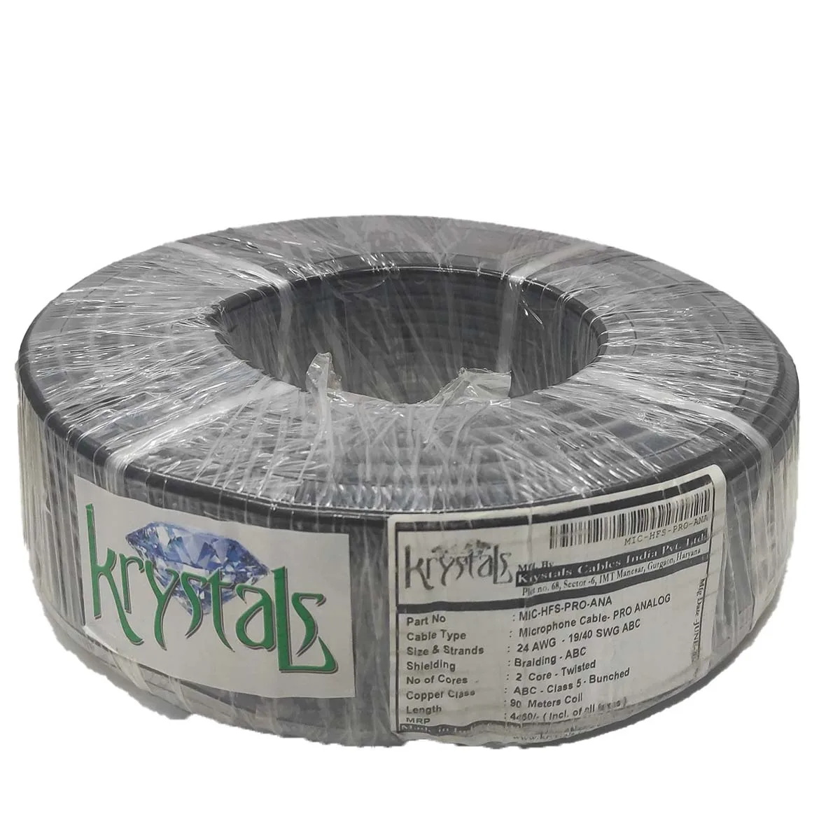 Krystals 24 AWG Pro Analog Microphone Cable - Paras Pro Audio